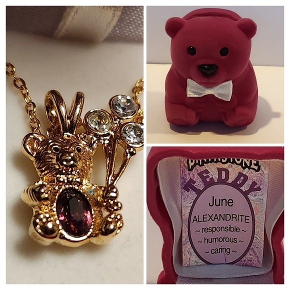 Avon | Jewelry | Vtg 993 Avon Teddy Bear Birthstone Pendant In Tb Box ...